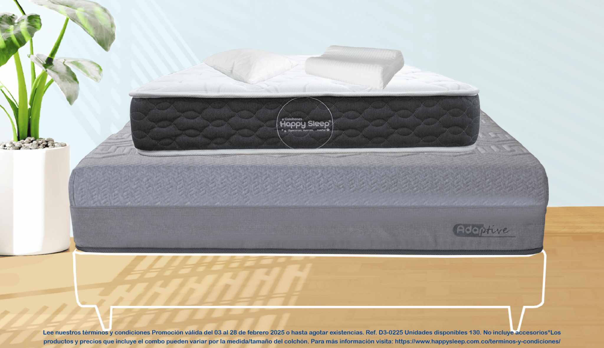 Colchones en promoción - Combos - Colchones Happy Sleep